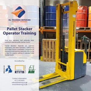 Accredited A5 Pedestrian Operated Pallet Stacker Training